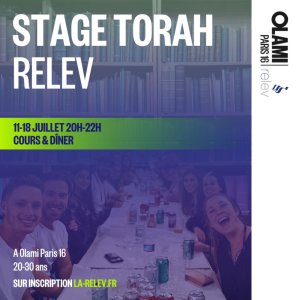 Tickets : Stage Torah Relev - Billetweb