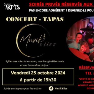 Tickets : Concert-Tapas avec "Musik'Elles" - Billetweb