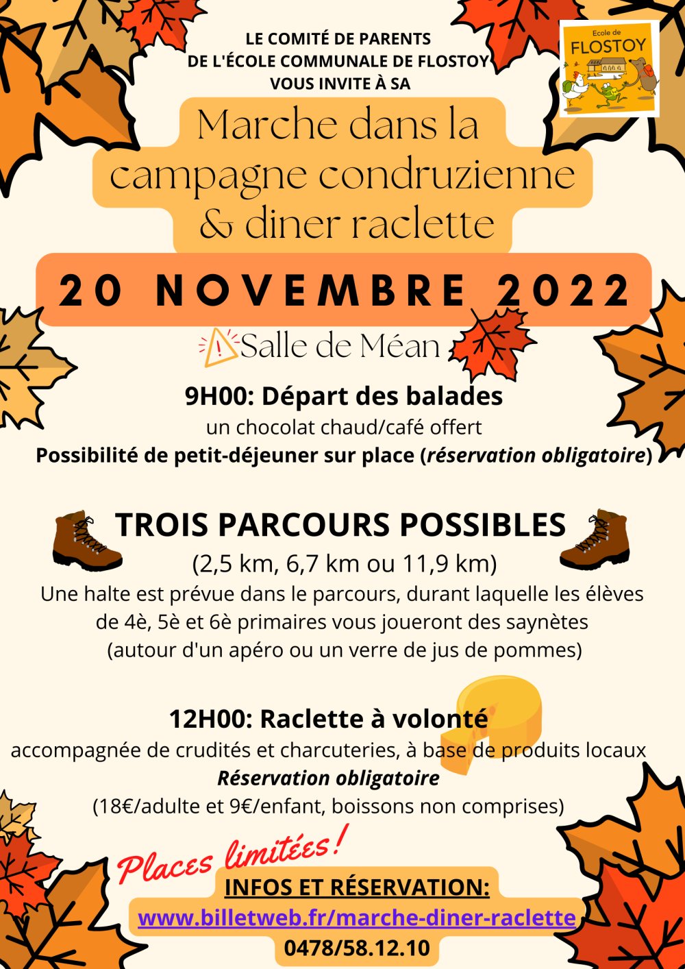 Tickets : Marche & diner raclette - Billetweb