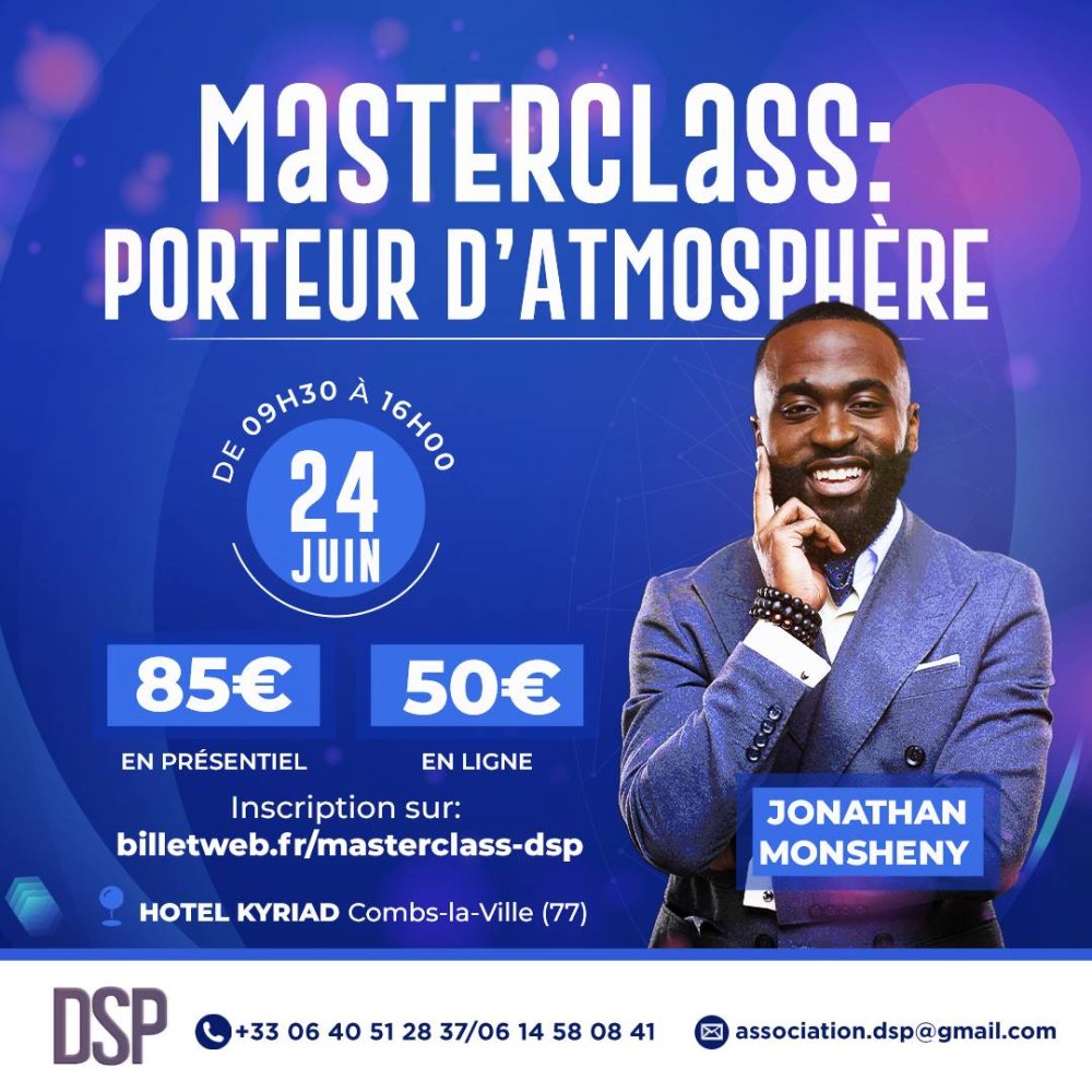 Tickets : MASTERCLASS : Jonathan Monsheny - Billetweb