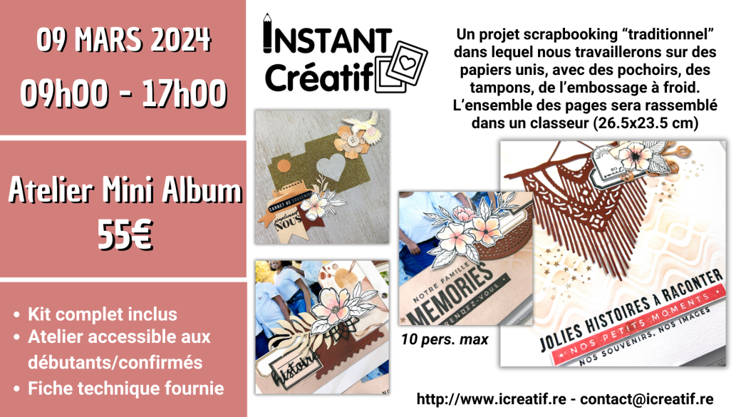 Tickets : Atelier Mini Album (Mars 2024) - Billetweb
