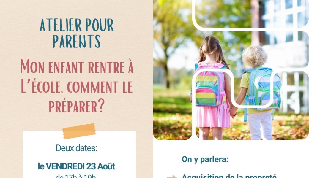 Tickets : Atelier sur la rentrée scolaire - Billetweb
