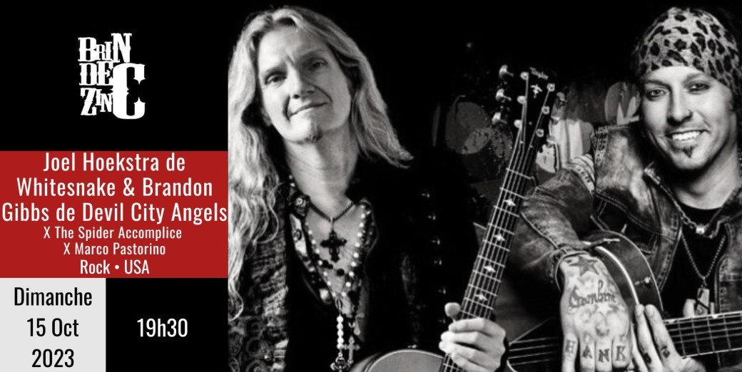 Tickets : Joel Hoekstra (Whitesnake) & Brandon Gibbs (Devil City Angles ...