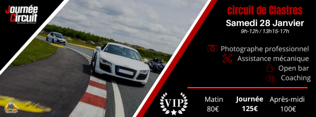 Tickets : Journée Circuit Clastres le 28 Janvier 2023 - Billetweb