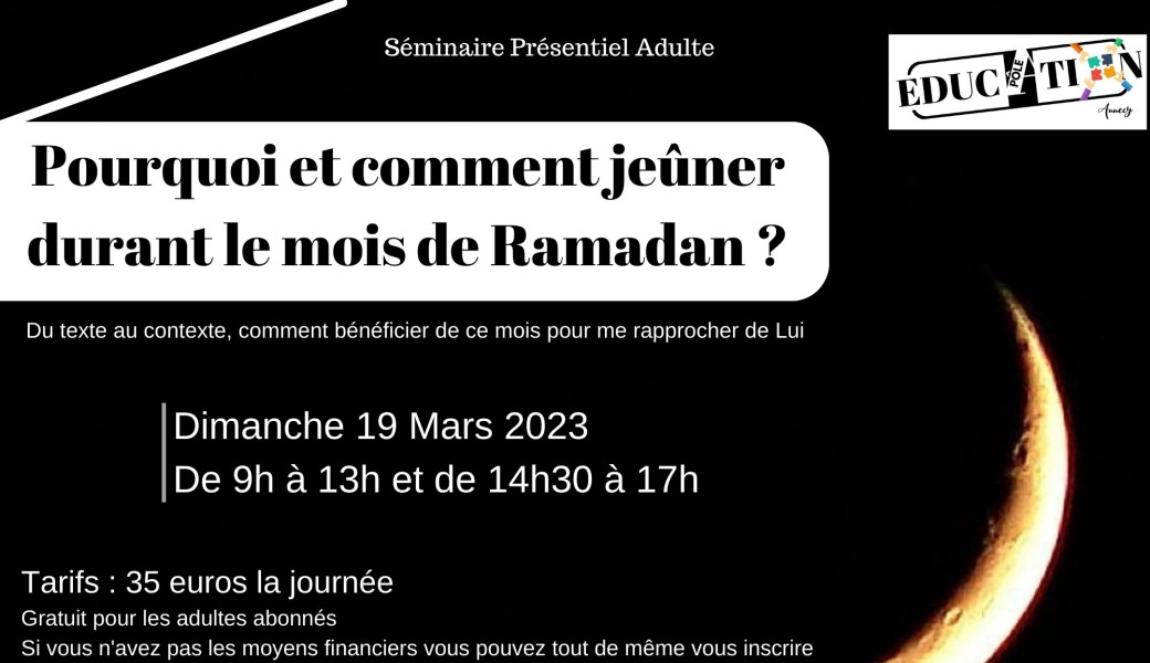 Tickets : Adulte - Pourquoi et comment jeûner durant le mois de Ramadan ...
