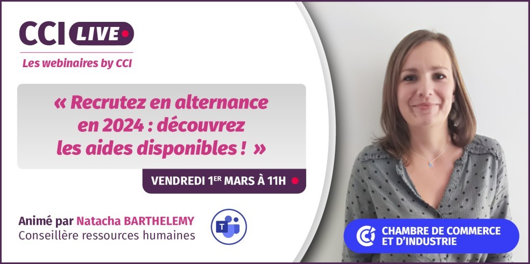 Tickets : Webinaire : Recruter en alternance en 2024, découvrez les aides disponibles - Billetweb