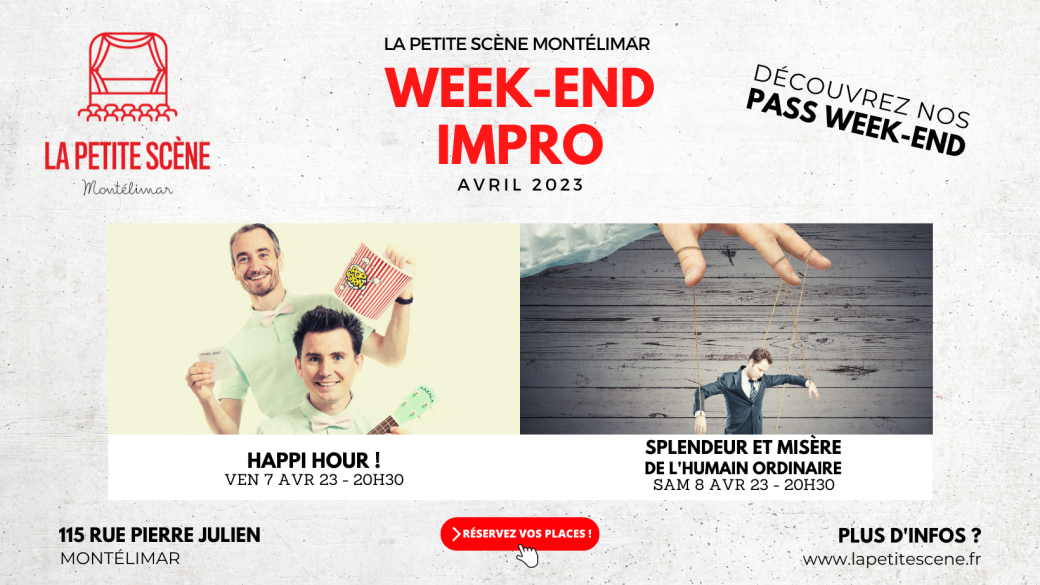 Tickets : Week-end Impro Montélimar Avril 2023 - Billetweb