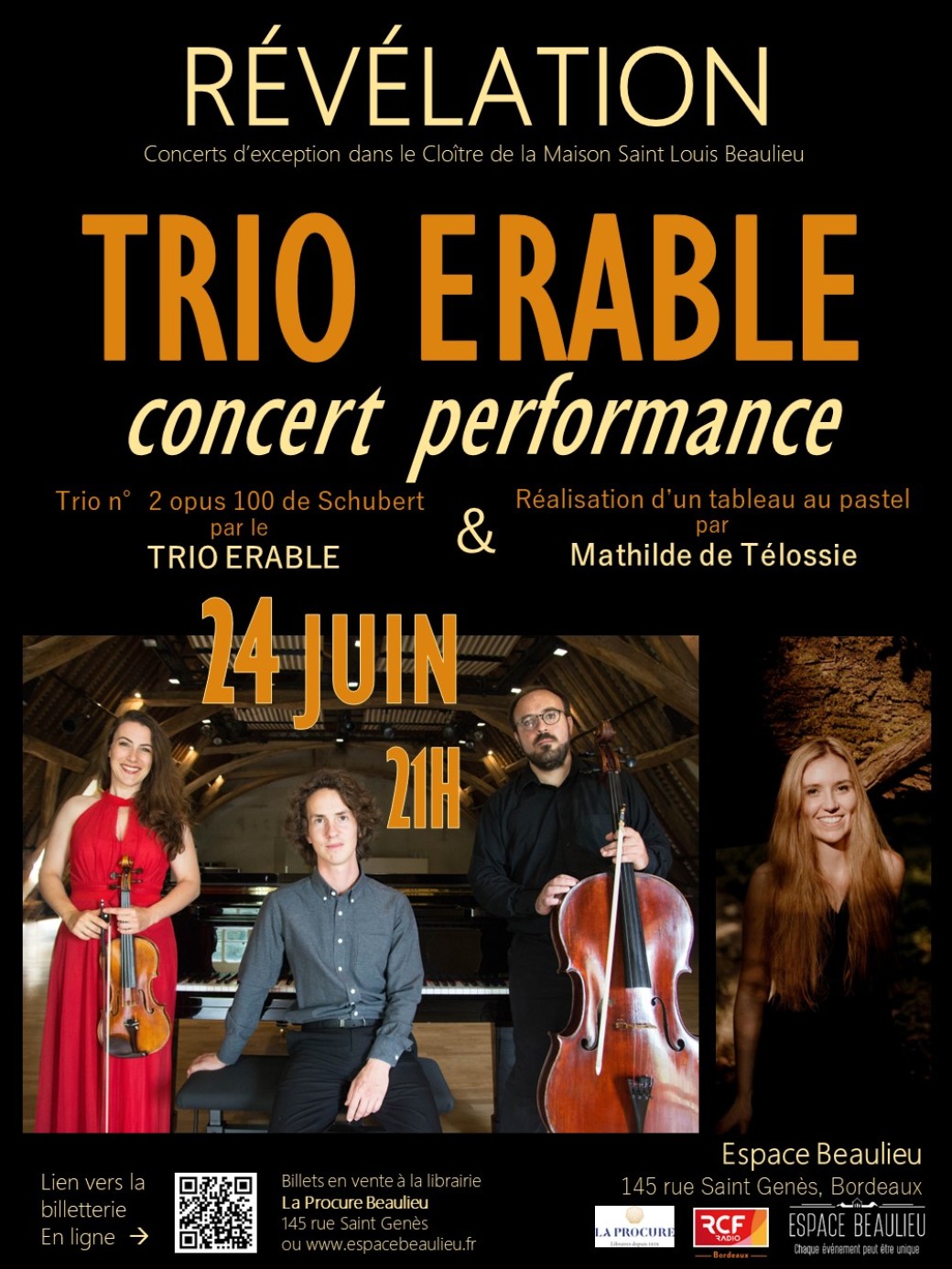 Tickets : Trio ERABLE - concert performance avec réalisation d'un ...